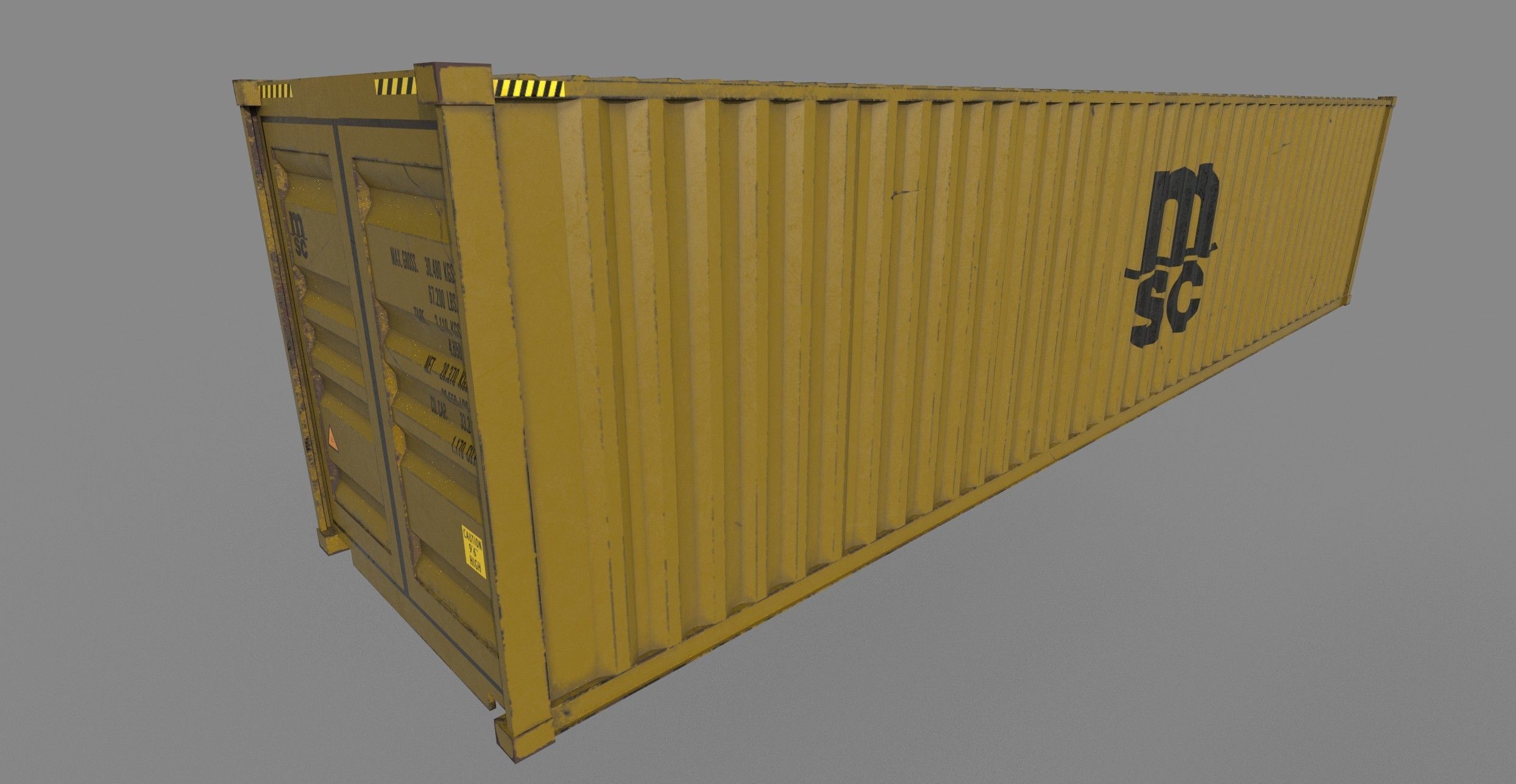 3D model Low-Poly Painted Container VR / AR / low-poly | CGTrader
