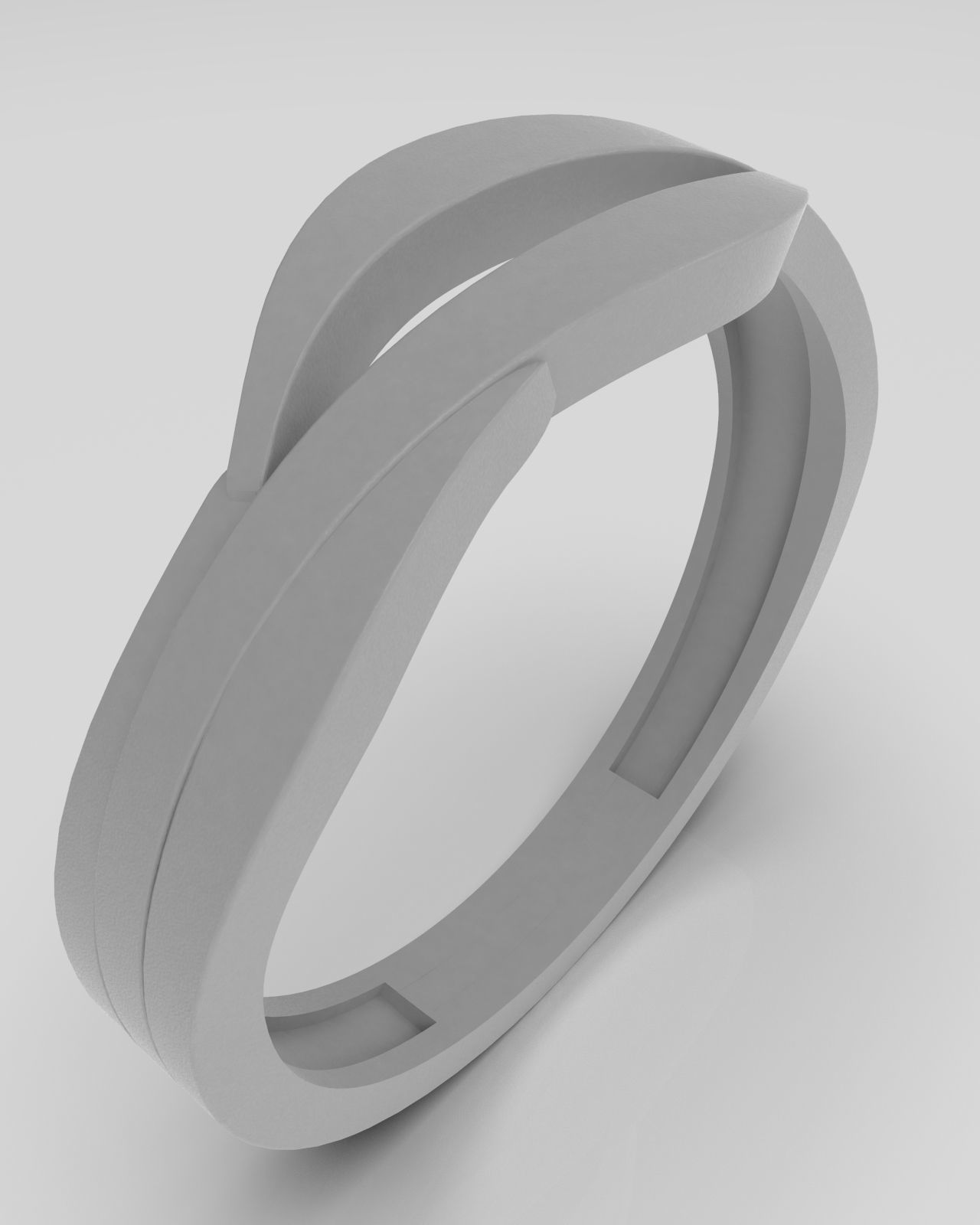 Wave bypass ring 3D model 3D printable | CGTrader
