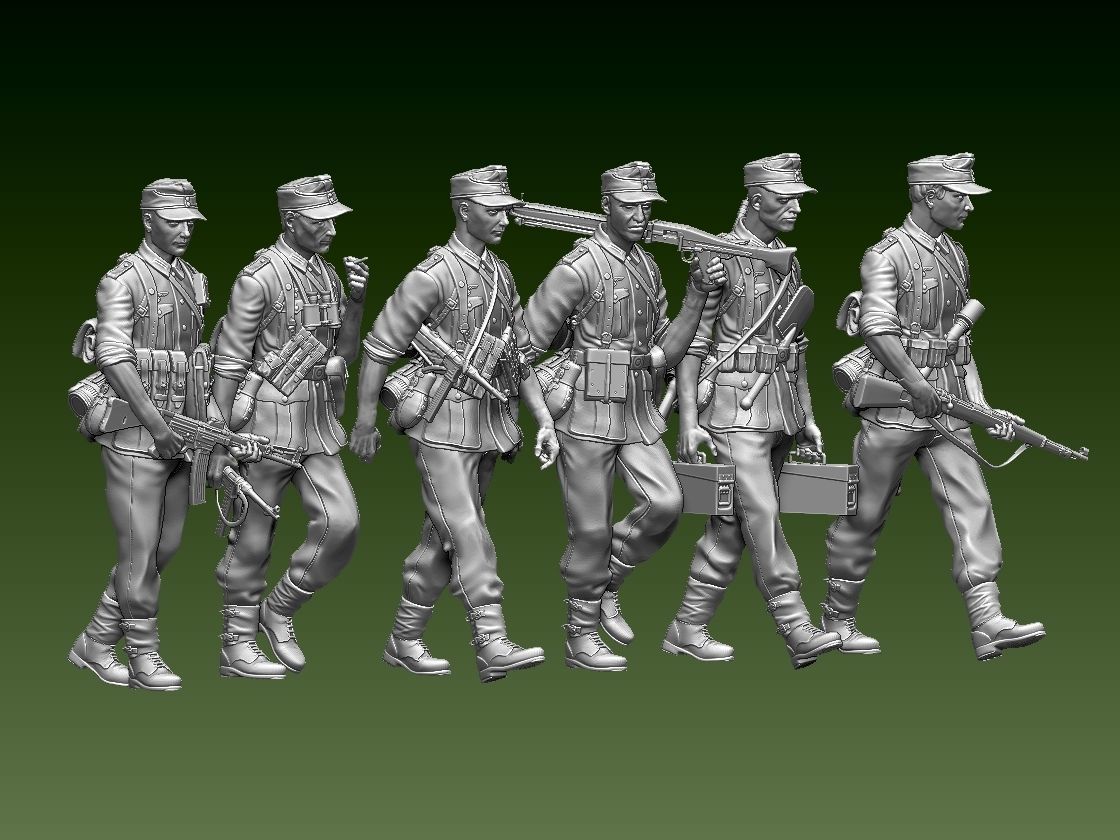 German soldiers 3D print model 3D model 3D printable | CGTrader