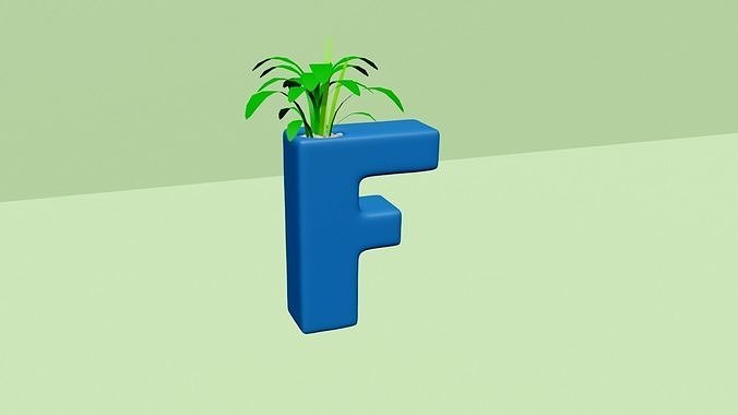 Vase F - Alphabet Vases Collection Letters - STL Printable 3D model 3D ...