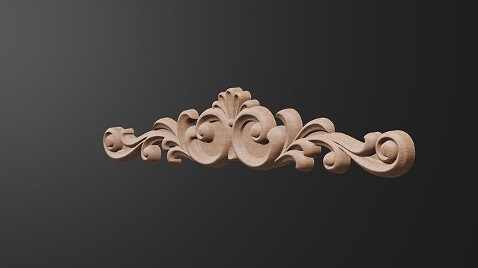 Flower Decor for wood carving 3D model 3D printable | CGTrader
