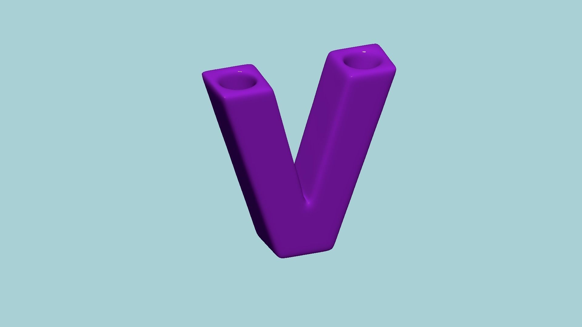 Vase V - Alphabet Vases Collection Letters - STL Printable 3D model 3D ...