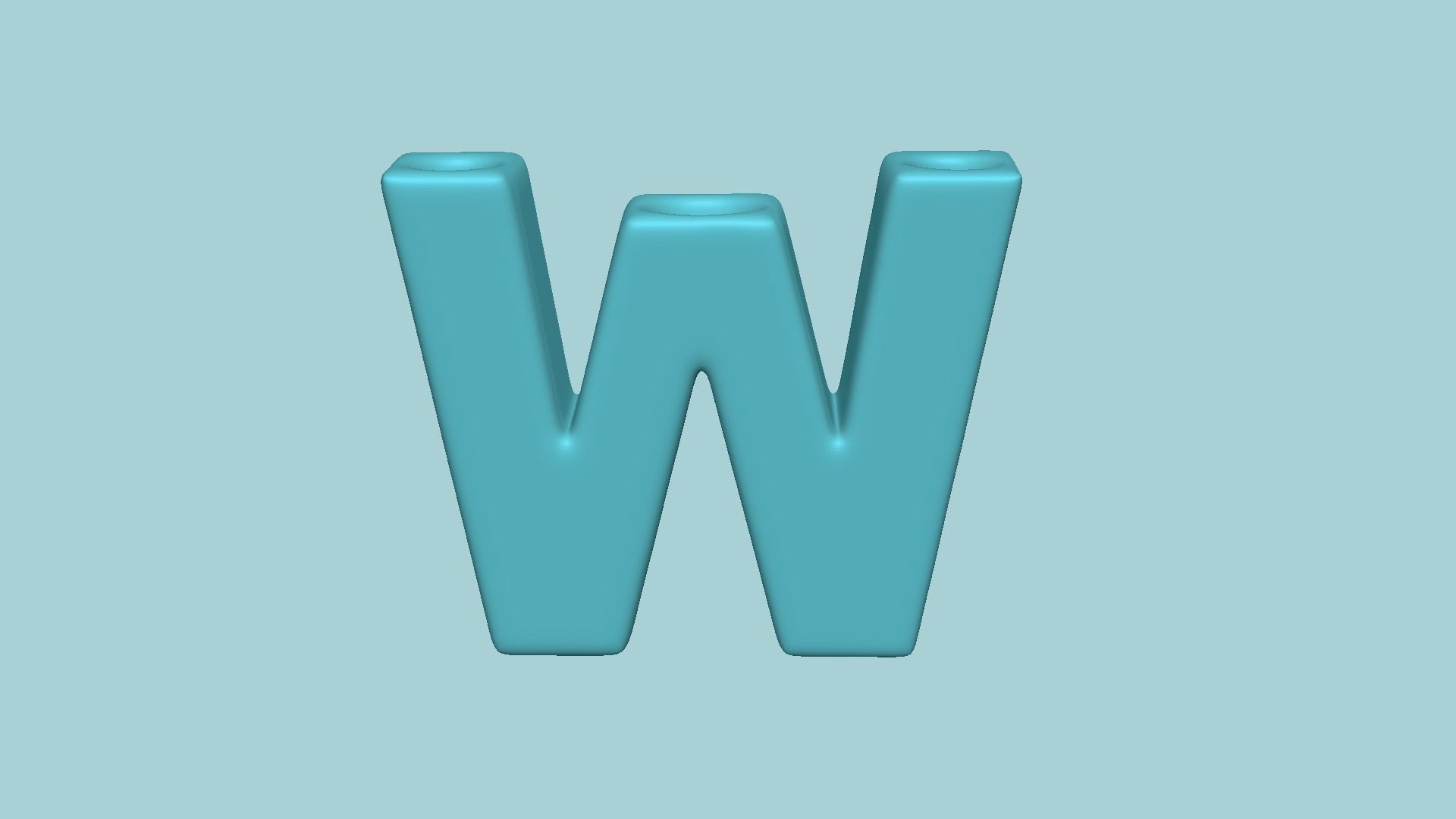 Vase W - Alphabet Vases Collection Letters - STL Printable 3D model 3D ...