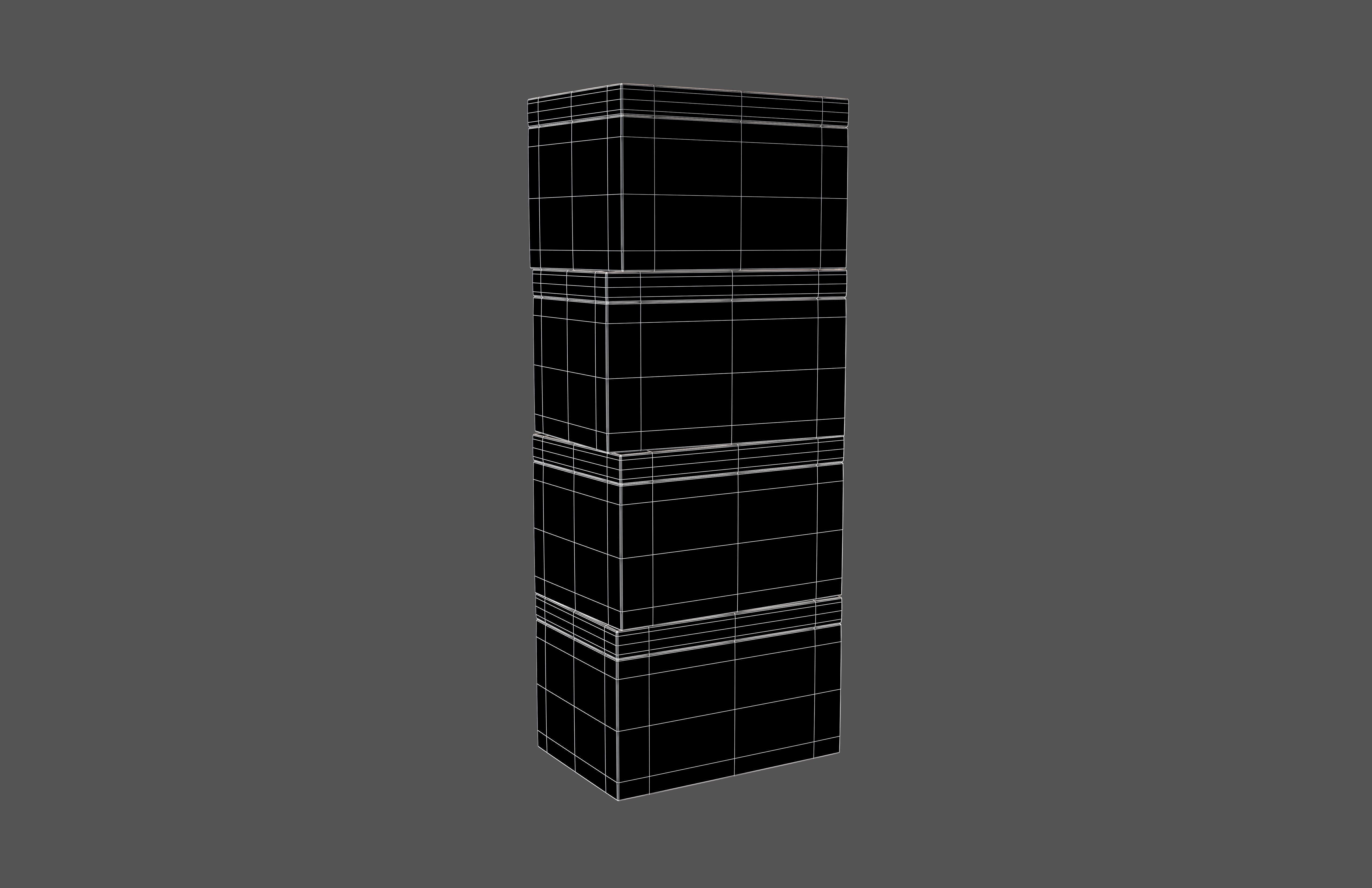 3D model Styrofoam Box Stack v1 001 VR / AR / low-poly | CGTrader