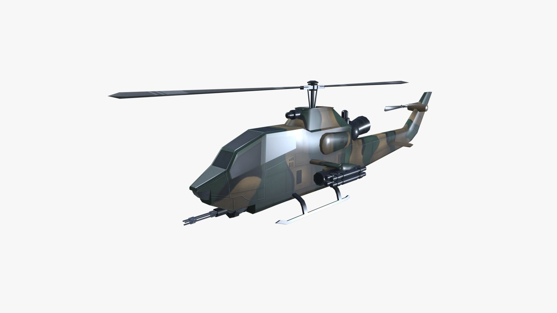 3D model Low Poly Bell AH-1 Cobra VR / AR / low-poly | CGTrader