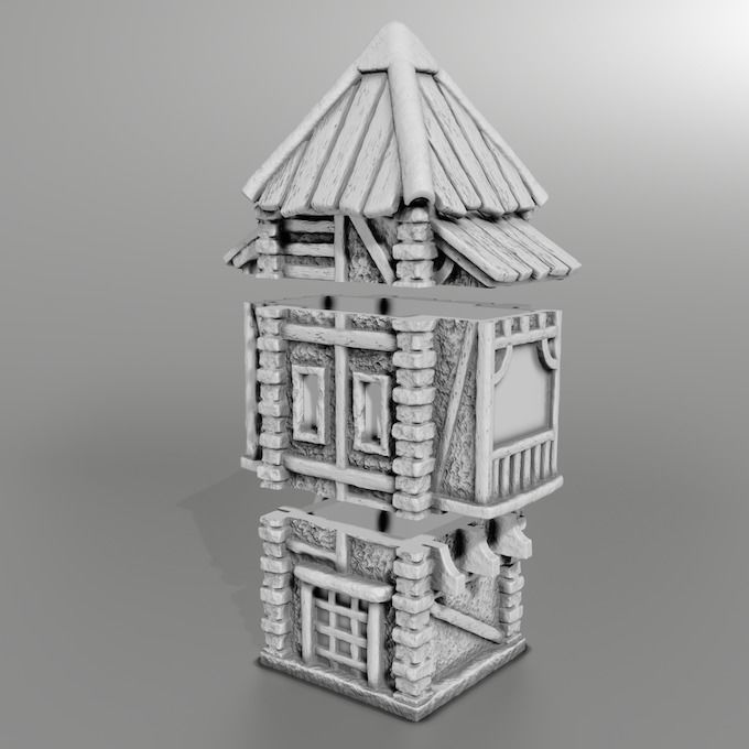 medieval house 3D model 3D printable | CGTrader
