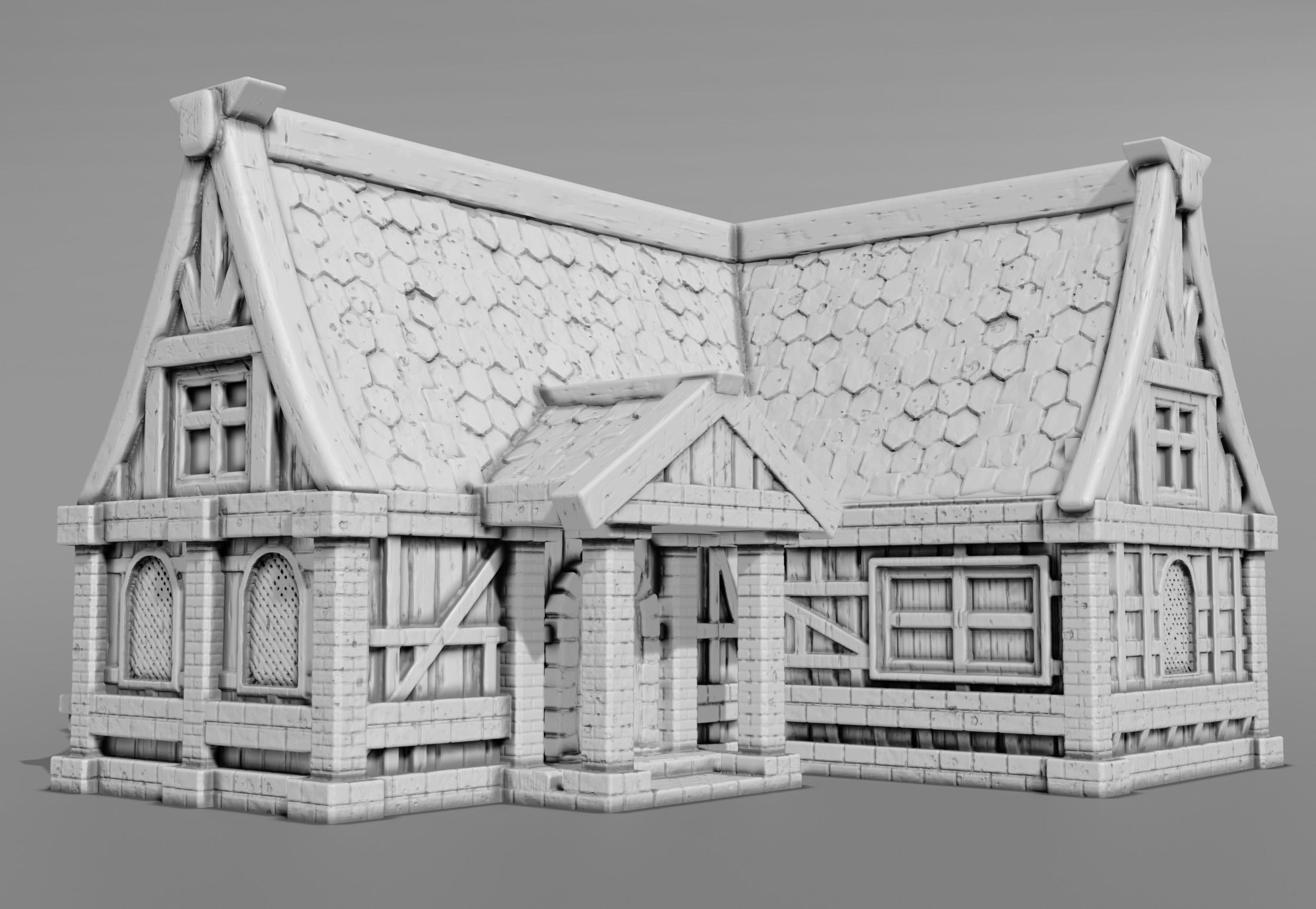 medieval house 3D model 3D printable | CGTrader