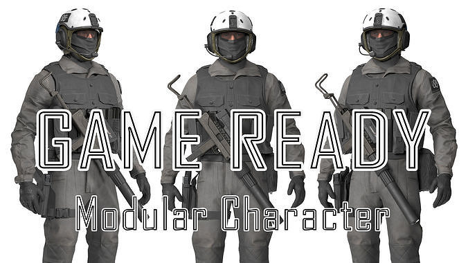 3D model MILITARY XOF Special Operations Game Ready Character VR / AR ...