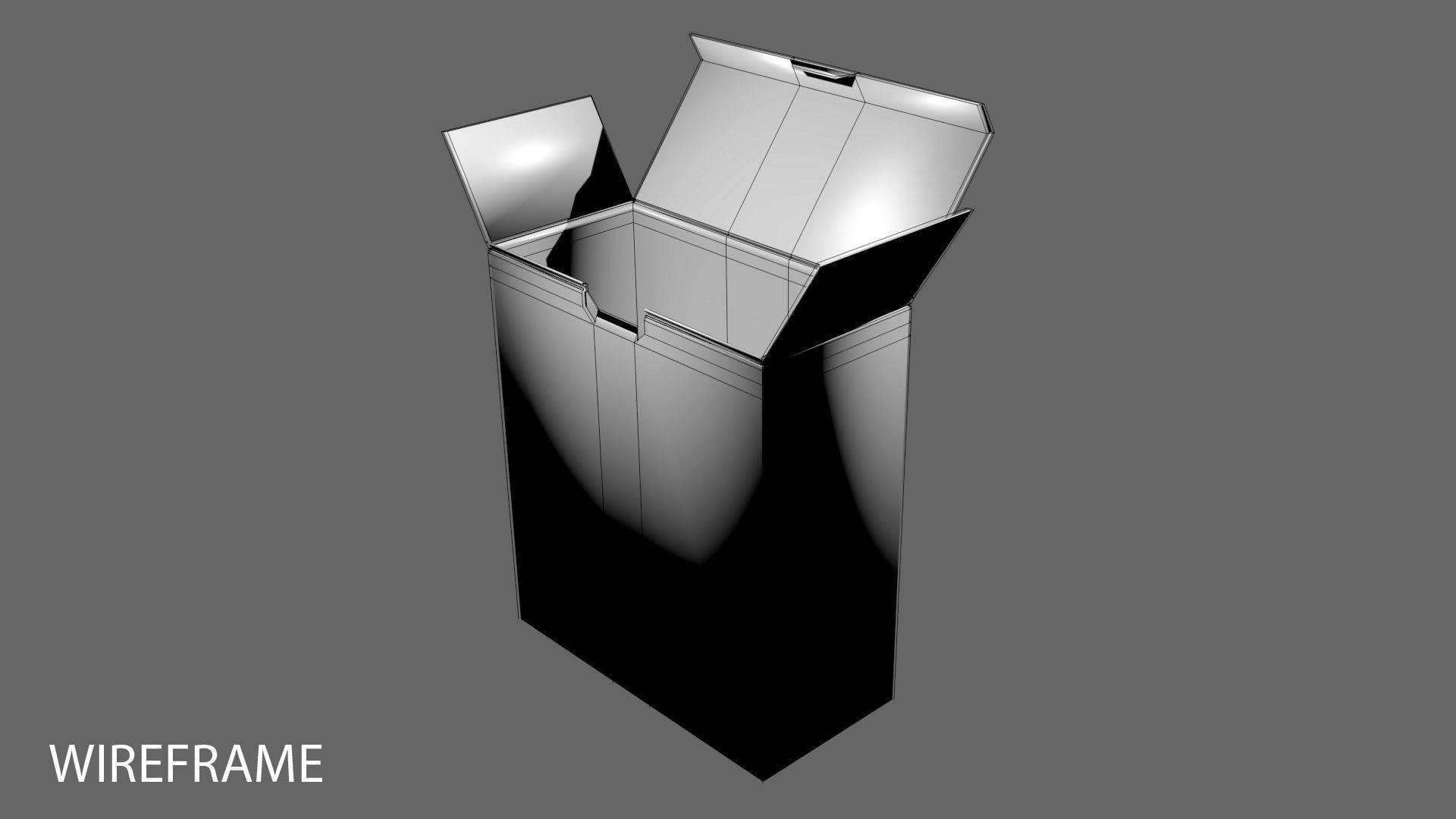 Cardboard Box - Rectangular High 3D model | CGTrader