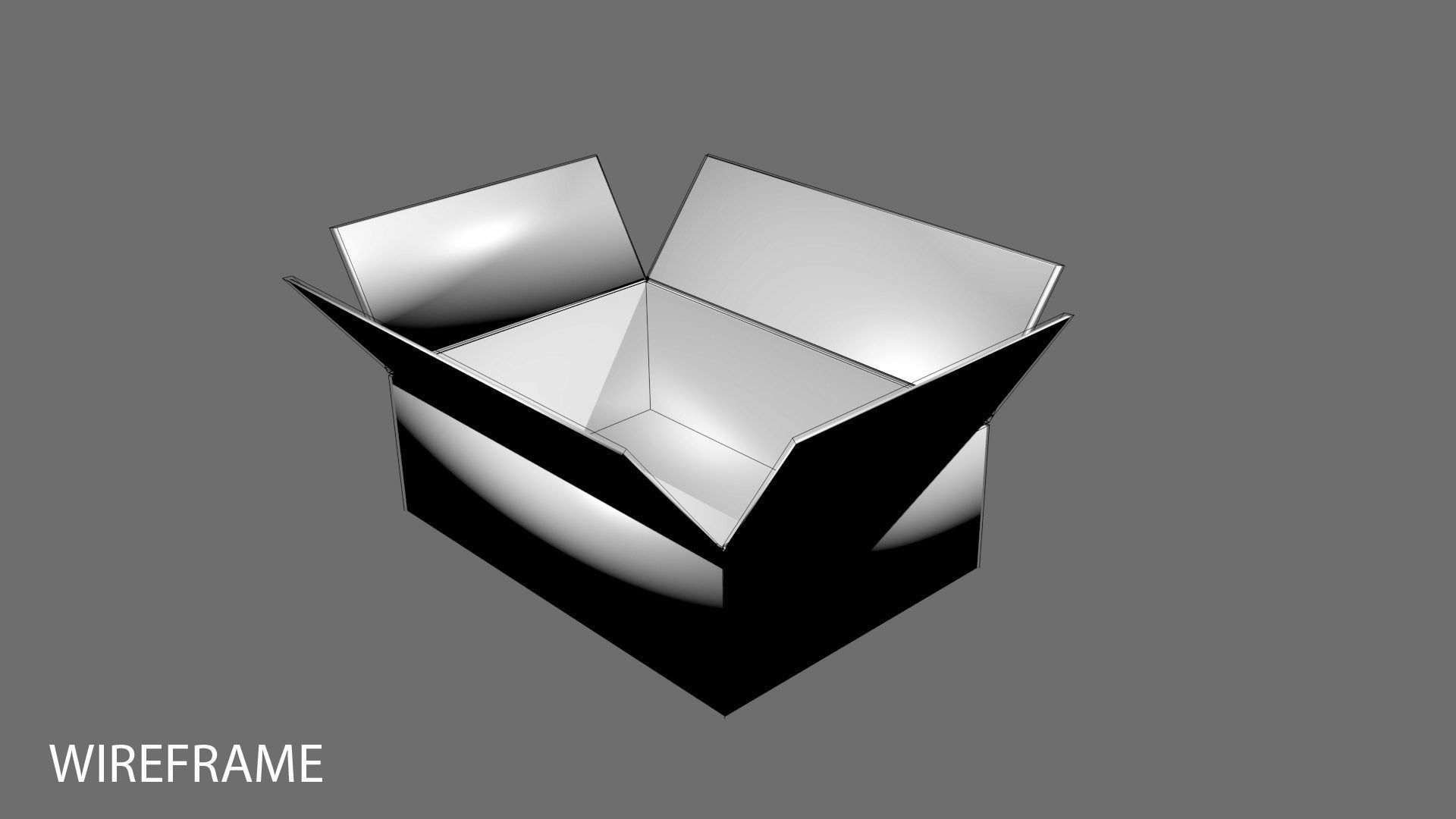 Cardboard Box - Rectangular Low 3D model | CGTrader