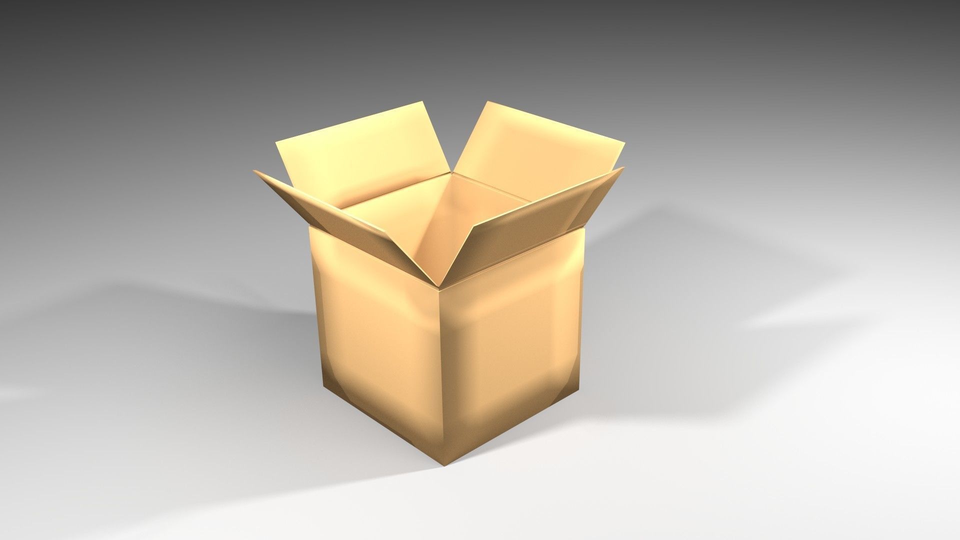 Cardboard Box - Square 3D model | CGTrader