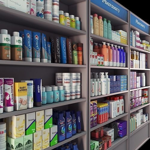 3D model pharmacy showcase vol-01 VR / AR / low-poly | CGTrader
