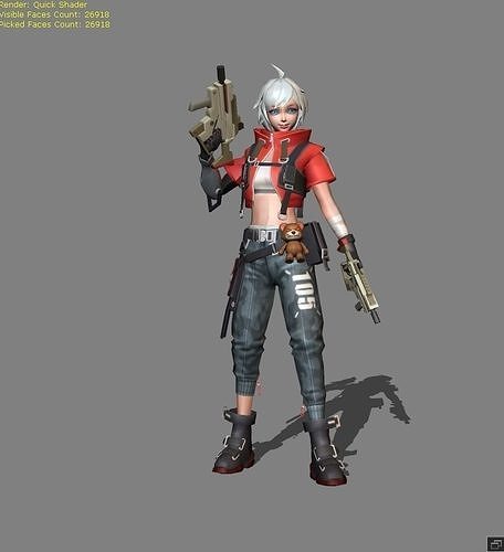 Beatrix MLBB 3D model animated rigged | CGTrader