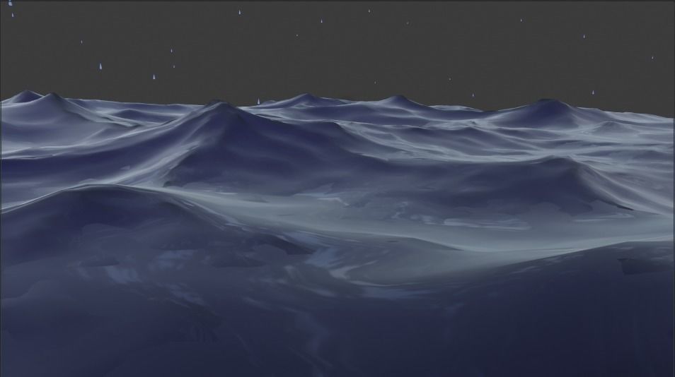 3D model Sea with realistic waves and rain VR / AR / low-poly | CGTrader