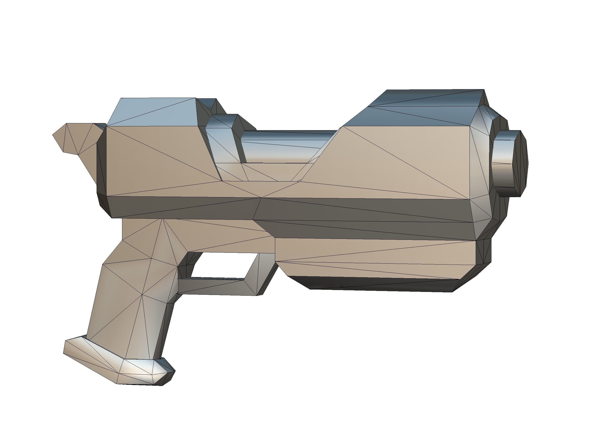 3D model LowPoly Sci-Fi Cartoon Pistol Gun VR / AR / low-poly | CGTrader