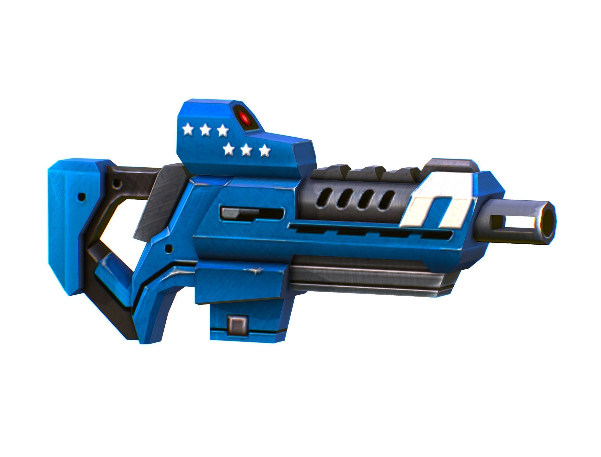 3D model LowPoly Sci-Fi Cartoon Assault Rifle Future VR / AR / low-poly ...