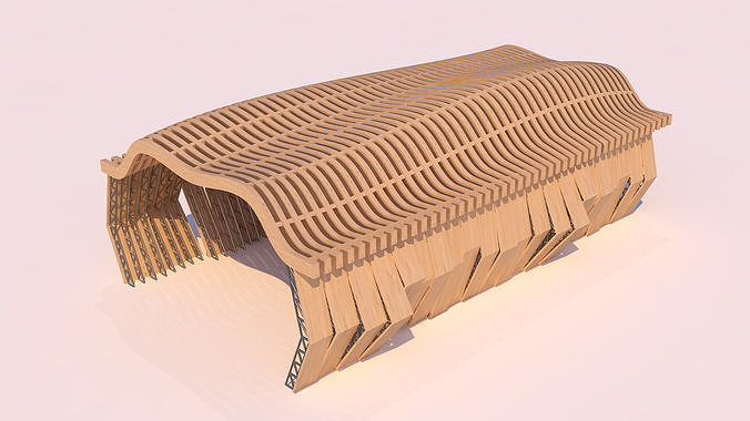 0054 - Parametric Shaded Pathway 3D model | CGTrader