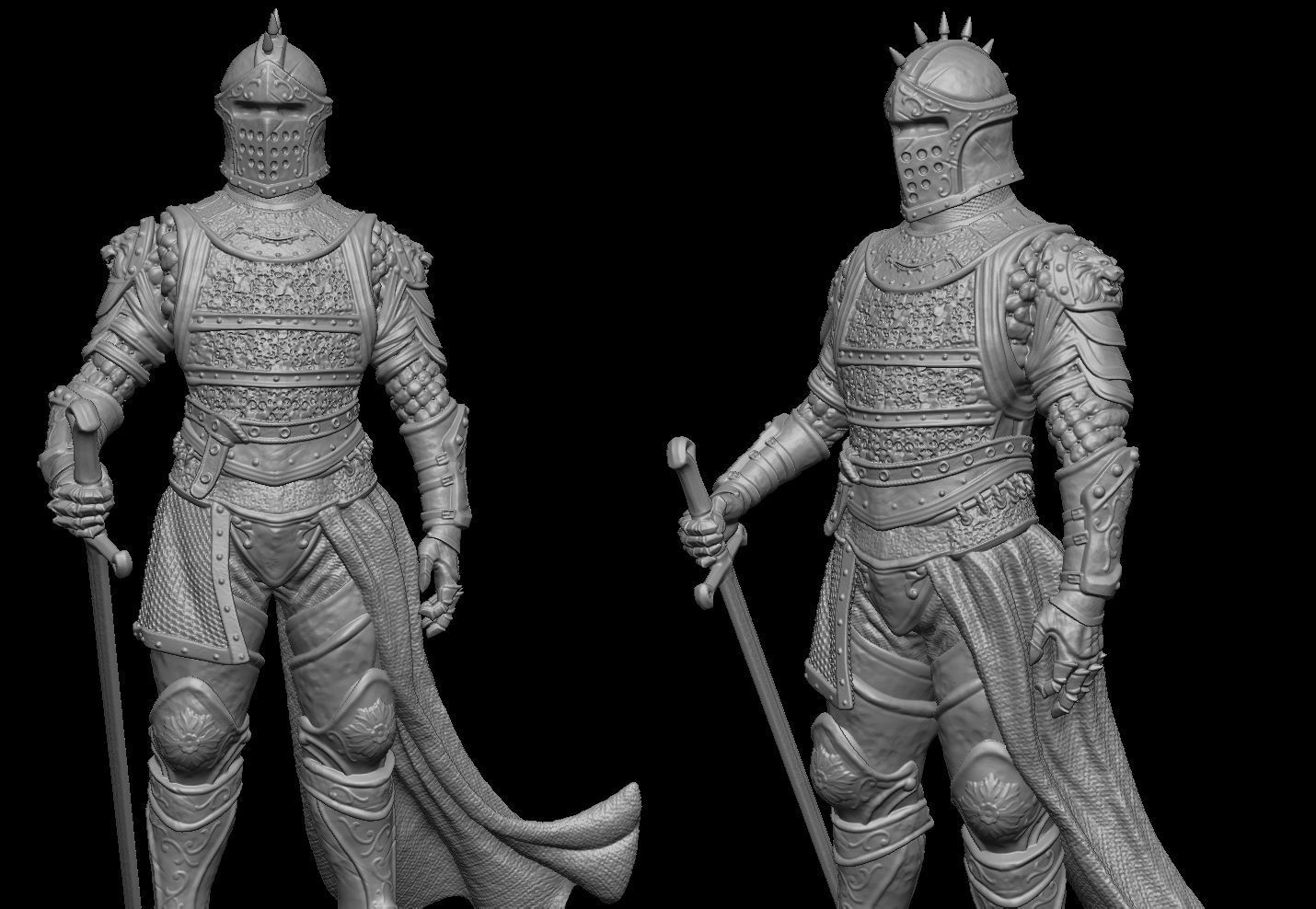 Warrior Knight 3D model 3D printable | CGTrader