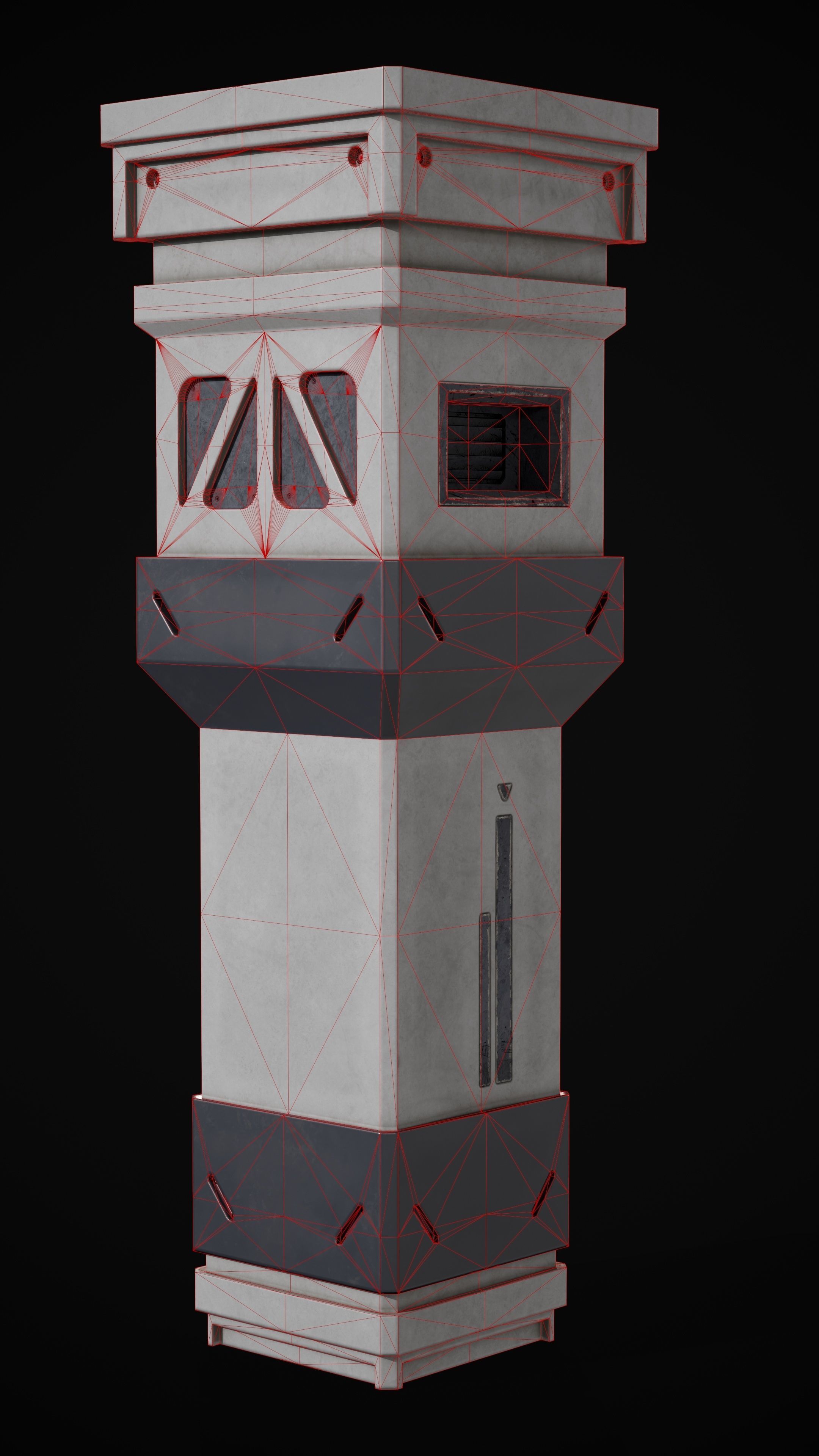 3D model Sci-Fi Pilar Low-poly 3D Model VR / AR / low-poly | CGTrader