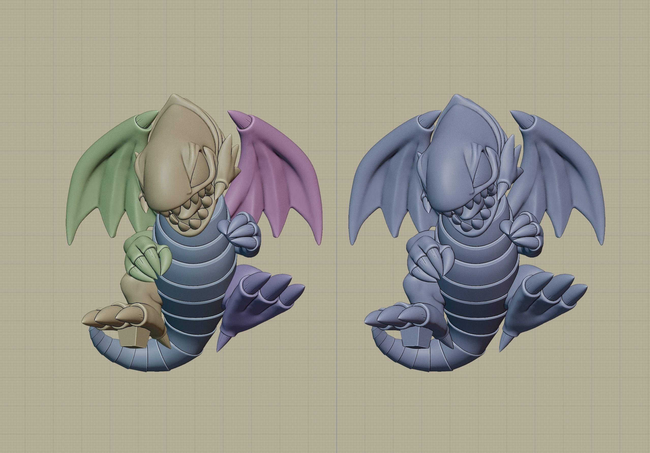 blue-eyes toon dragon figure - yugioh 3D model 3D printable | CGTrader