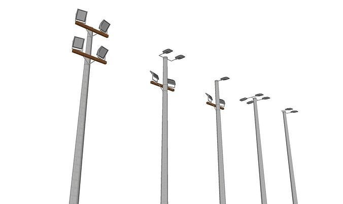 Concrete Lamp Post - Light Pole - Street Light - Group 07 3D model ...