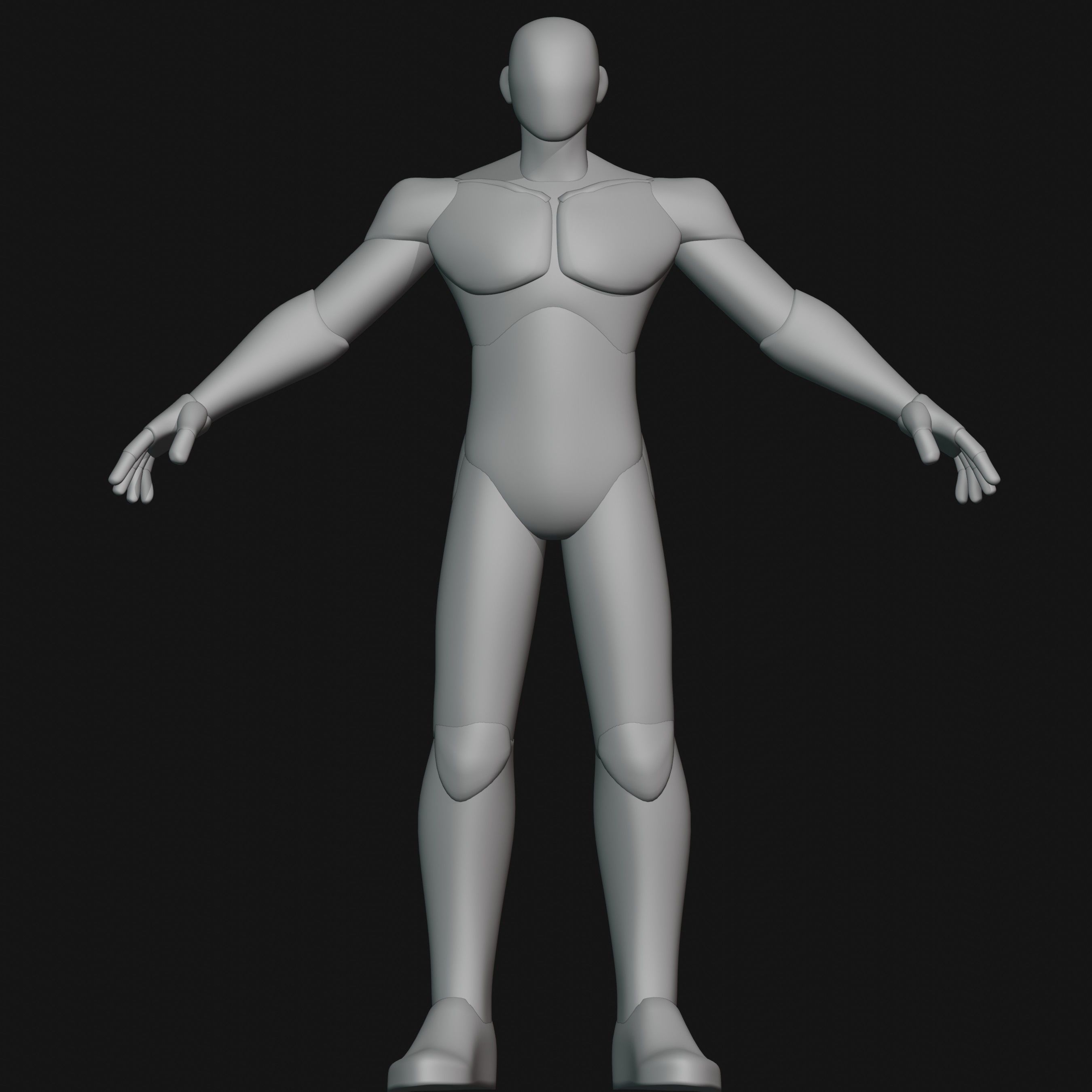 3D model Stylized Male Blockout VR / AR / low-poly | CGTrader