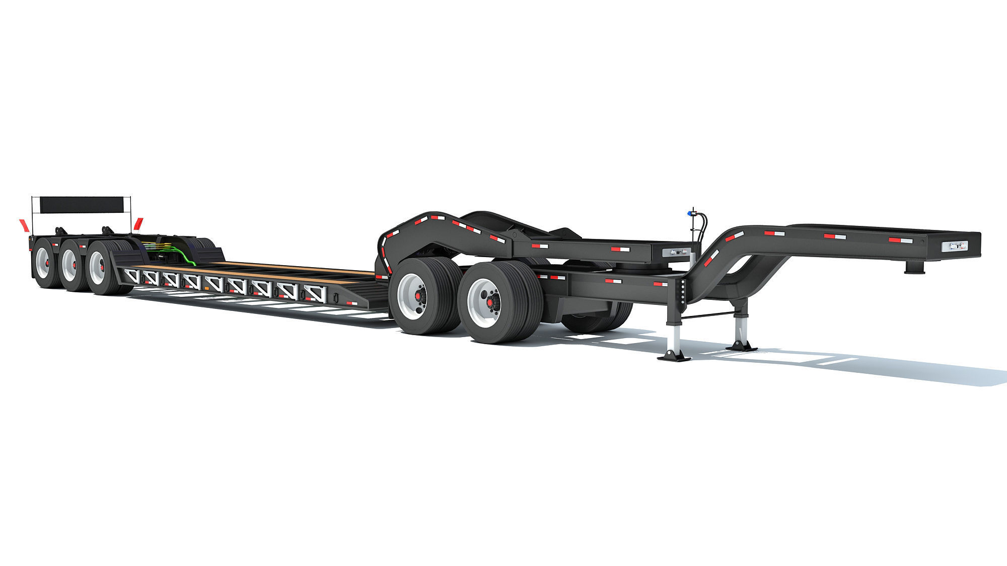 Low Loader Platform Trailer 3D model | CGTrader