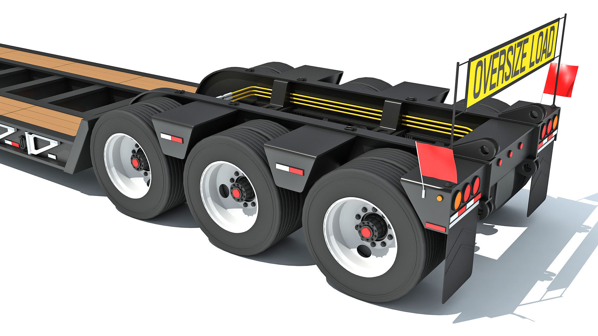 Low Loader Platform Trailer 3D model | CGTrader