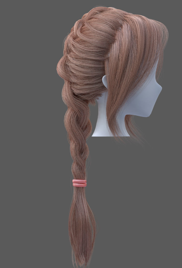 Dutch Braid 3D model | CGTrader