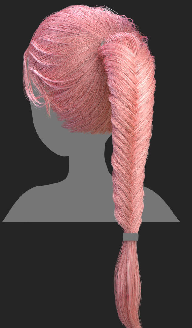 Fishtail Braid 3D model | CGTrader