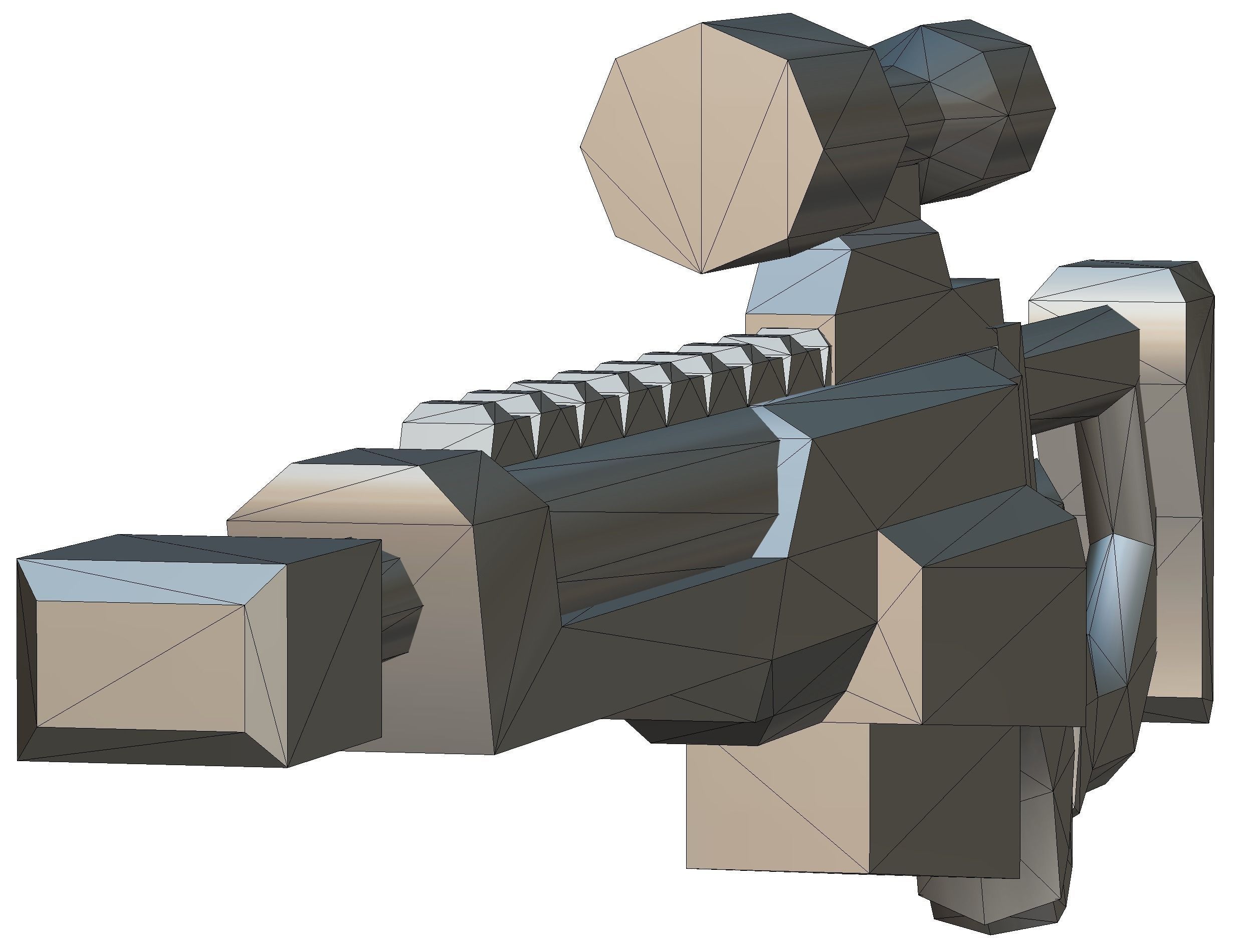 3D model LowPoly Cartoon Sci-Fi Sniper Rifle Future VR / AR / low-poly ...