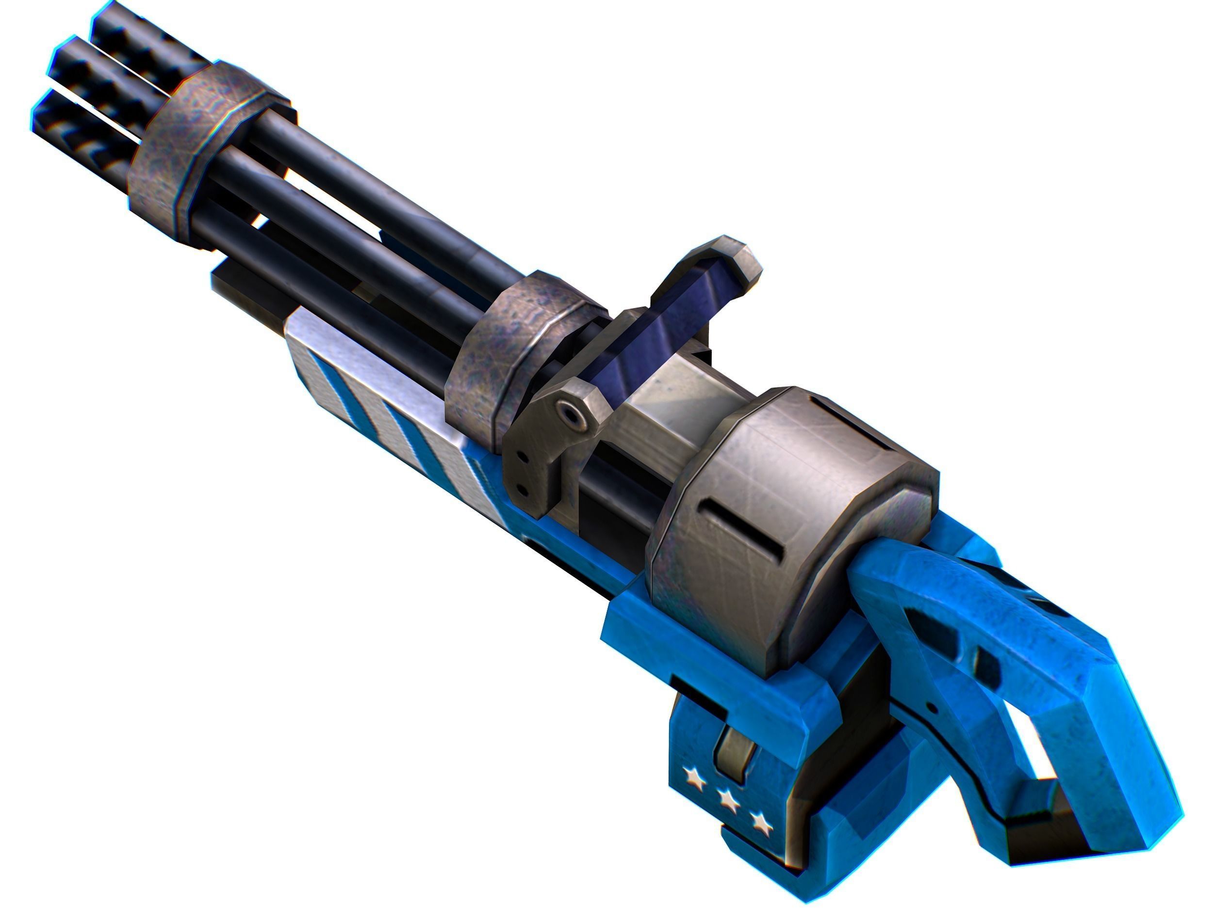 3D model LowPoly Sci-Fi Cartoon Assalut Heavy Machine Gun VR / AR / low ...