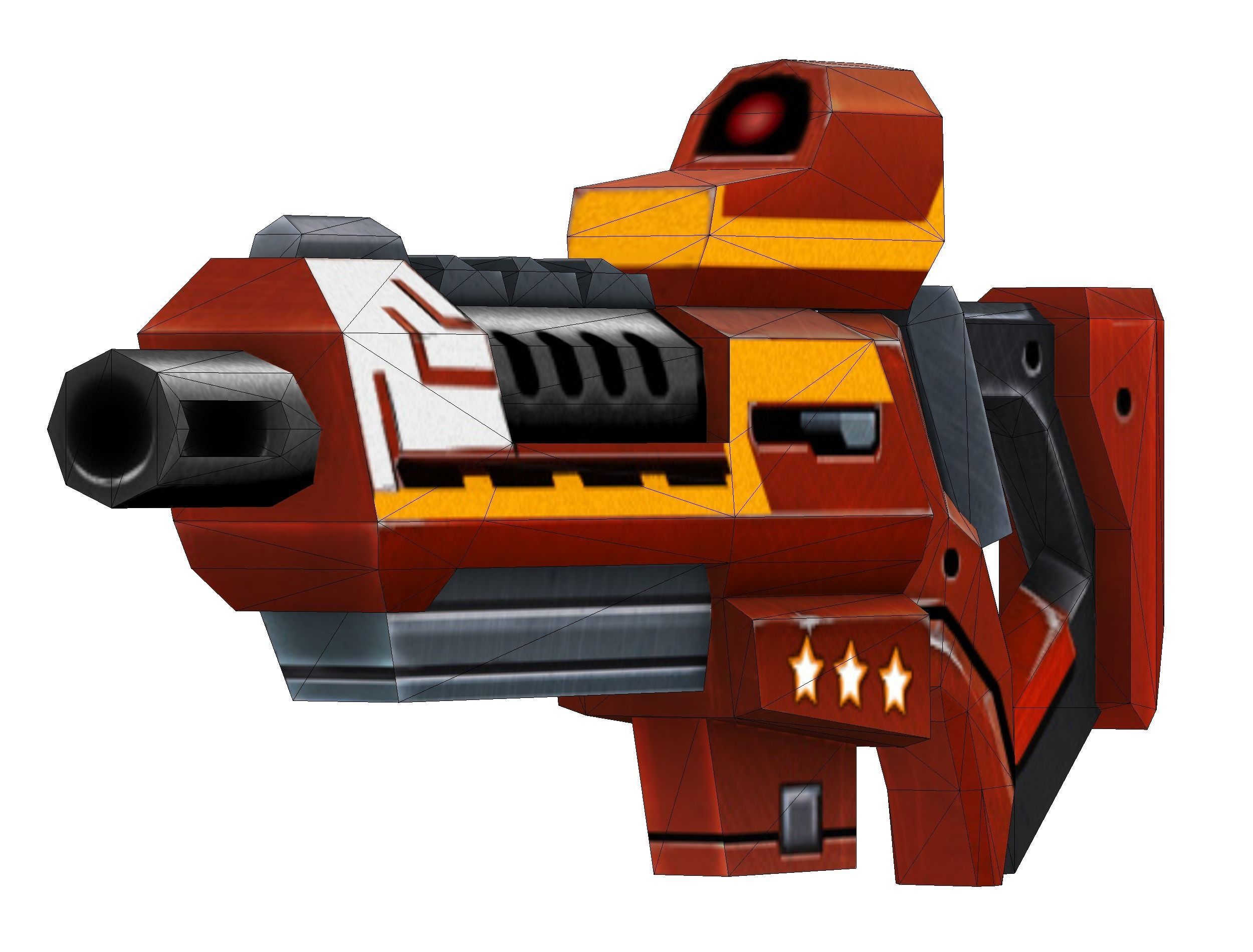 3D model LowPoly Sci-Fi Cartoon Assault Rifle Future VR / AR / low-poly ...