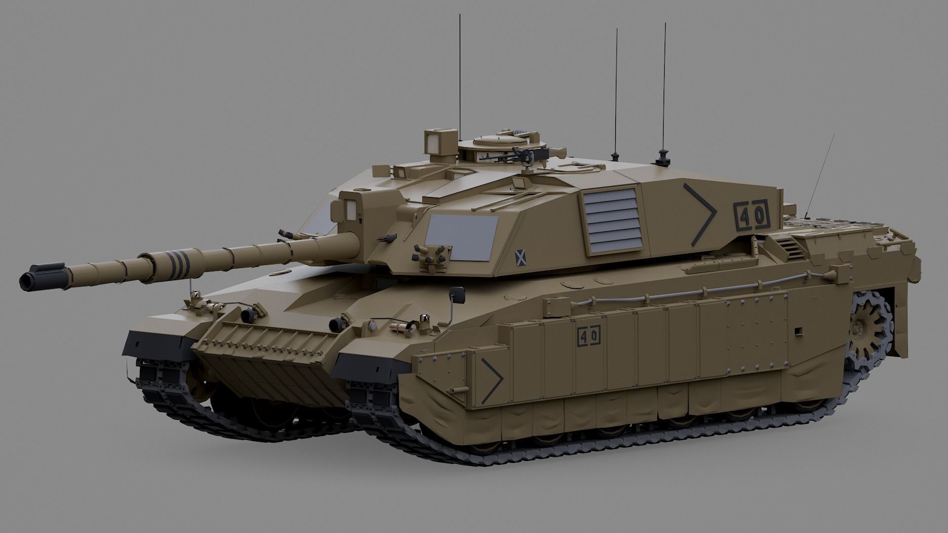 Challenger II TANK 3D model | CGTrader