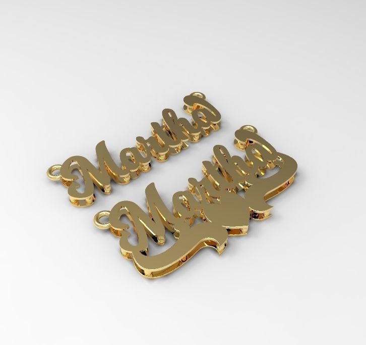 Martha name plate 3D model 3D printable | CGTrader