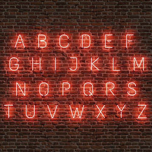 Neon Letters 3D model | CGTrader