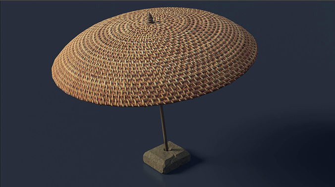 3D model Indian Bamboo Umbrella VR / AR / low-poly | CGTrader