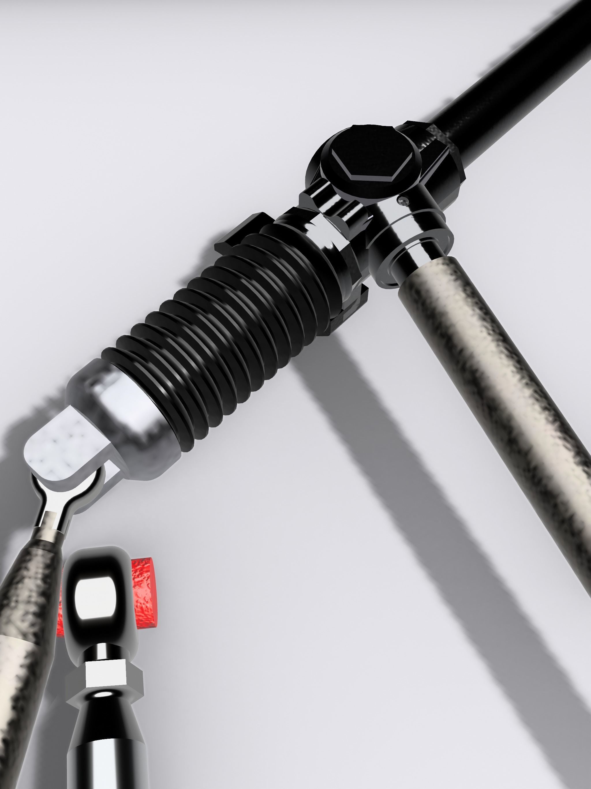 PRO MOD FRONT SUSPENSION BRAKES N STEERING 3D model 3D printable | CGTrader