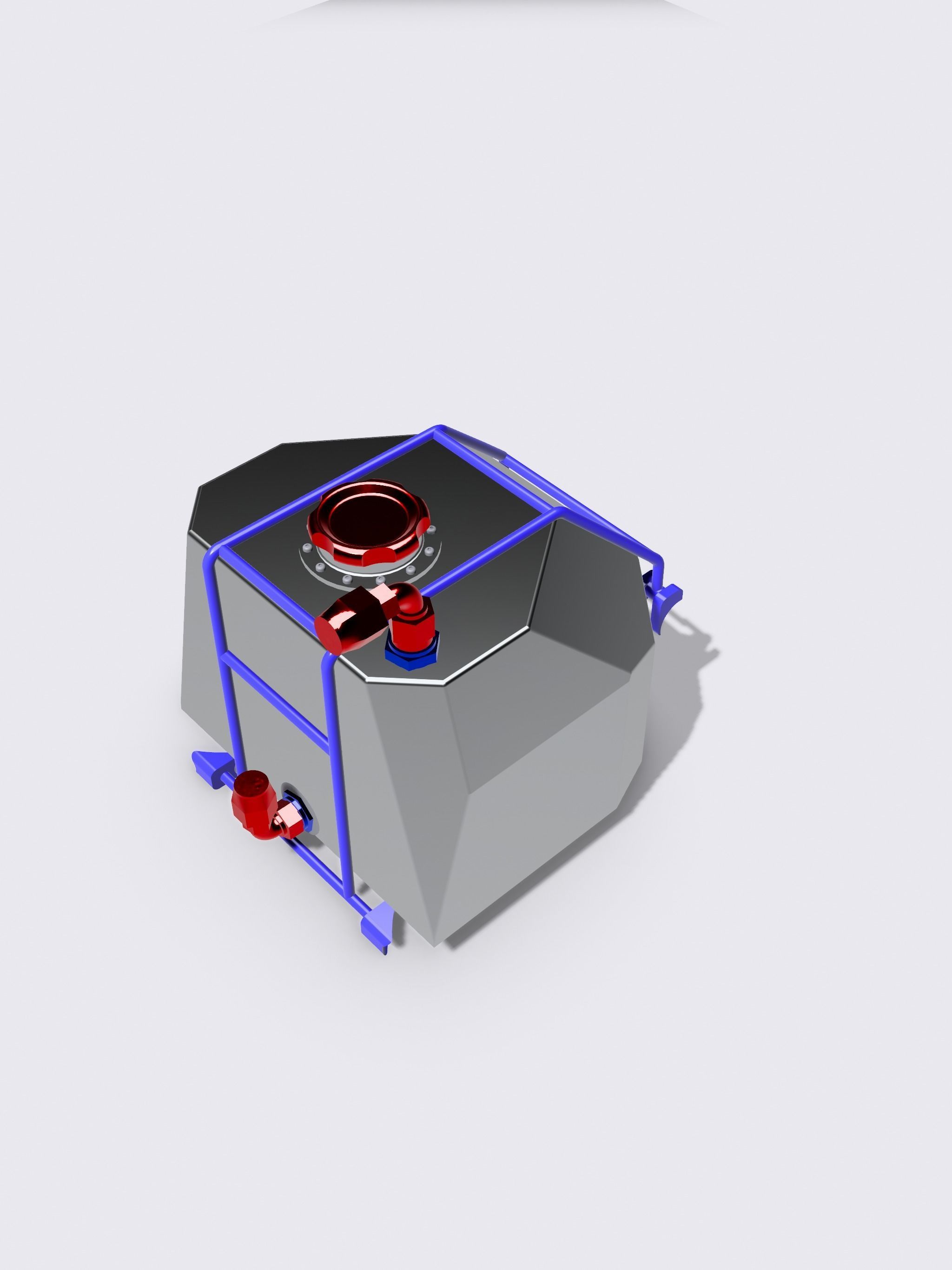 PRO MOD FUEL CELL WITH FITTINGS N MOUNT 3D model 3D printable | CGTrader