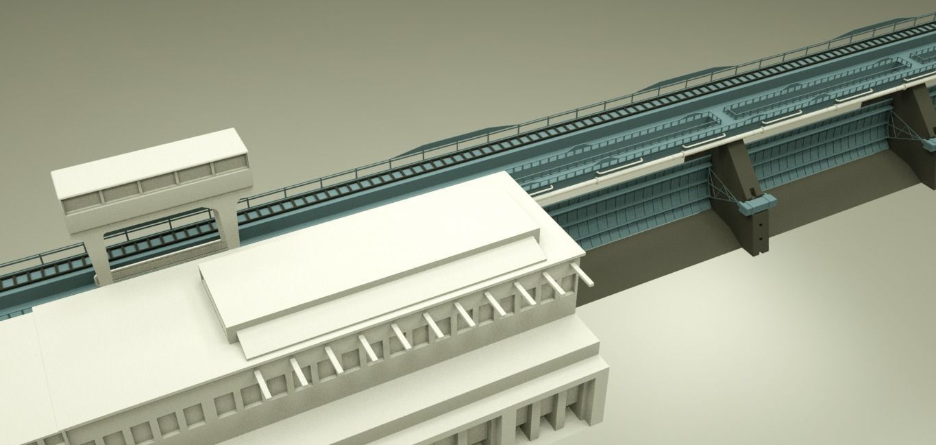 3D Printed Dam Architecture 3D model 3D printable | CGTrader