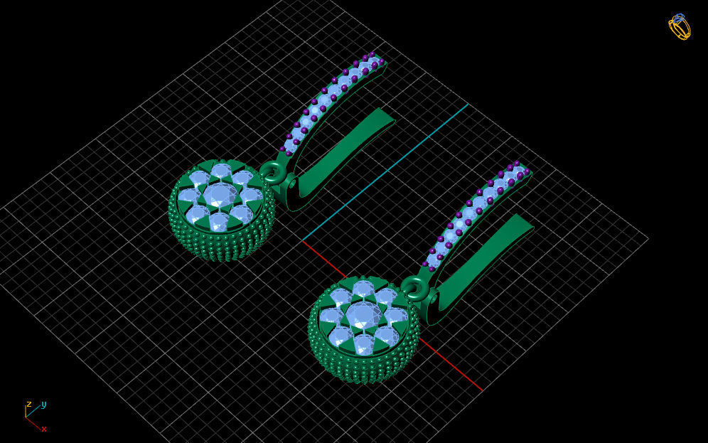 gold circle earrings 3d print 3D model 3D printable | CGTrader