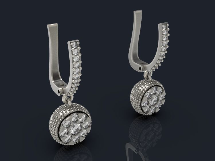 gold circle earrings 3d print 3D model 3D printable | CGTrader