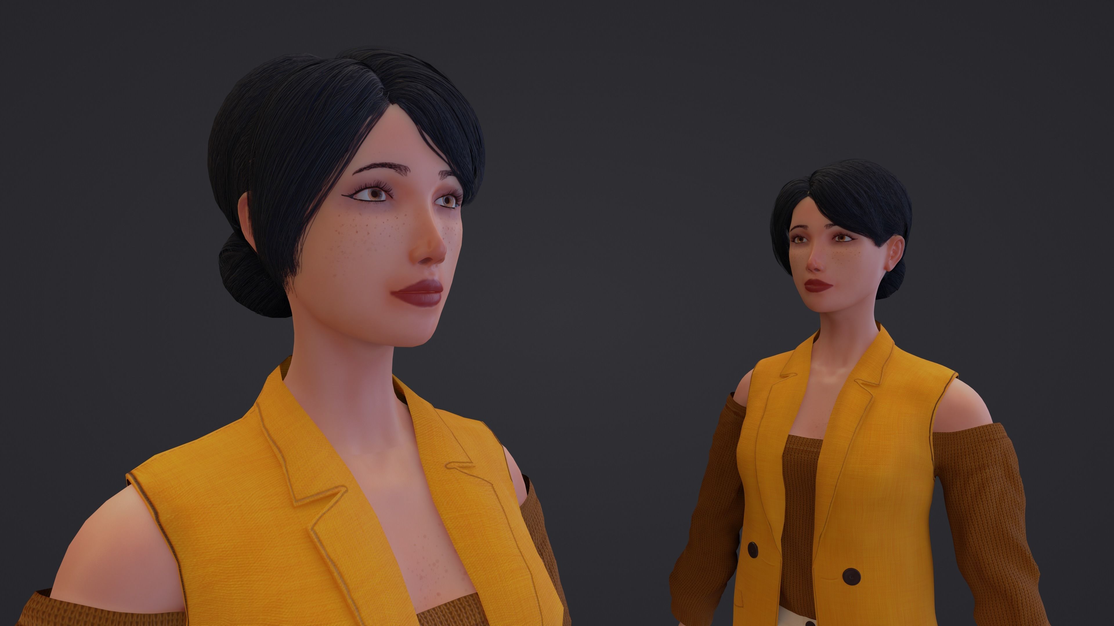 stylized character free VR / AR / low-poly 3D model rigged | CGTrader