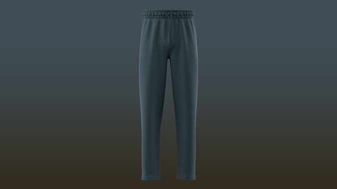 Men Elastic Trouser High Rise 3D model | CGTrader