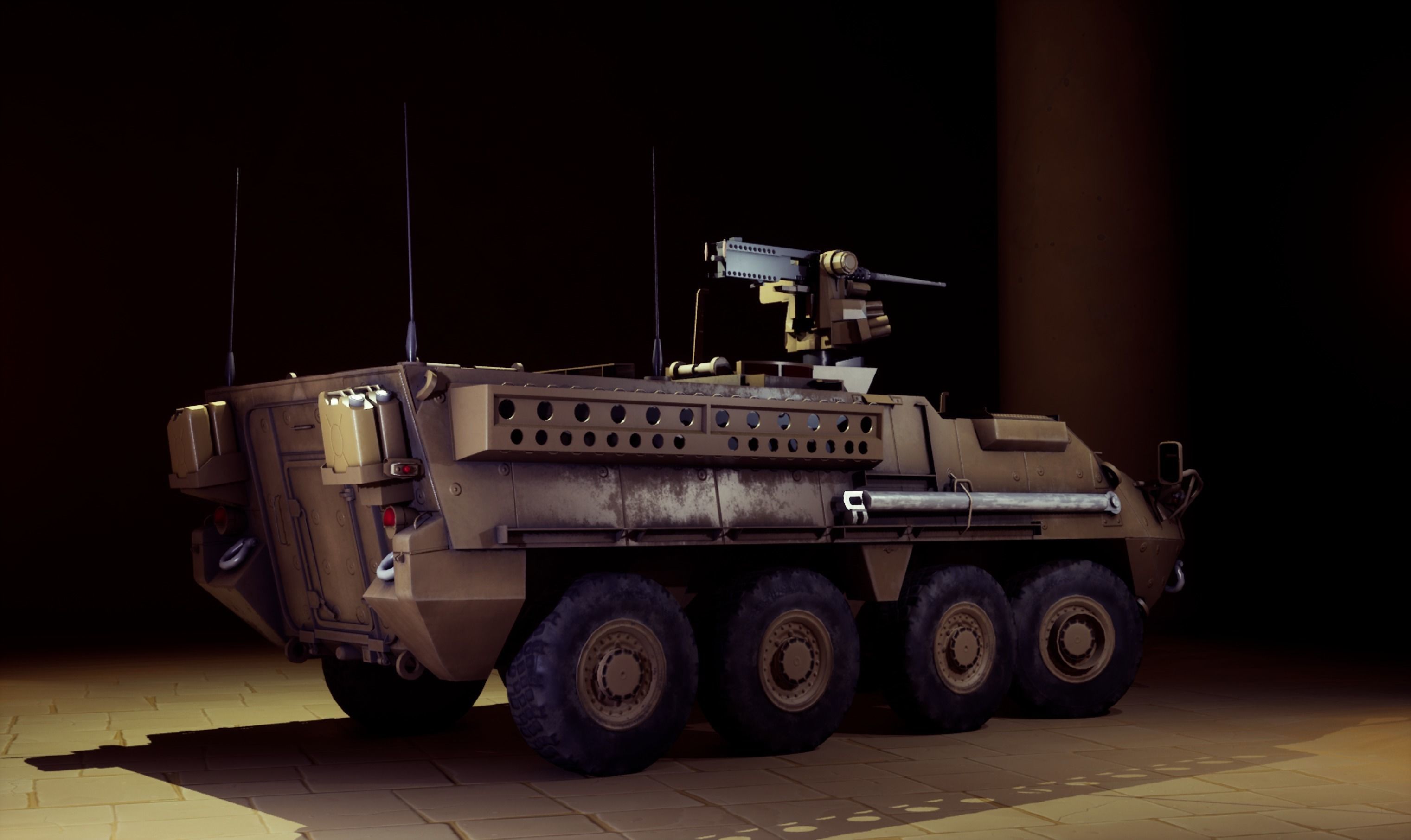 3D model M1126 stryker Mid poly 40k VR / AR / low-poly | CGTrader