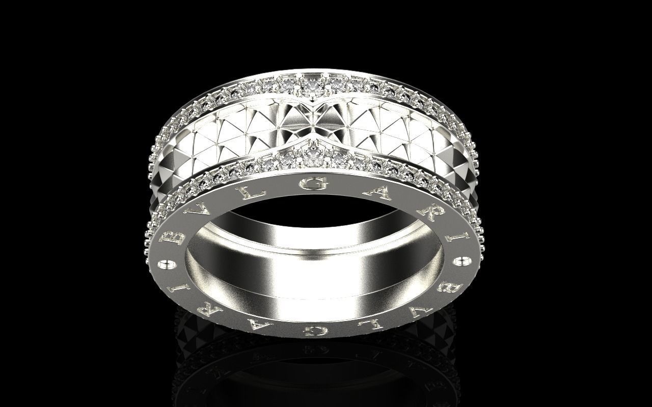 Bvlgari wedding ring model 333 3D model 3D printable | CGTrader