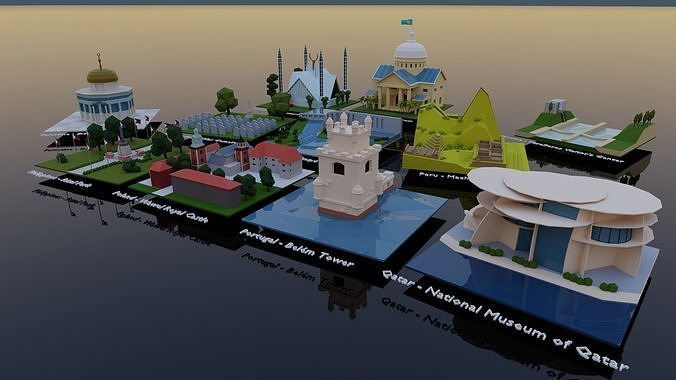 3D model Landmarks of the world P - Q VR / AR / low-poly | CGTrader