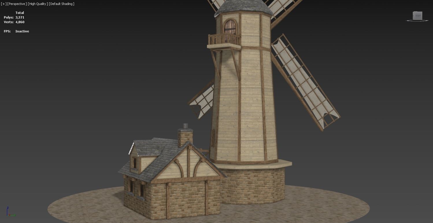 3D model Medieval Windmill VR / AR / low-poly | CGTrader
