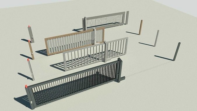 Automatic Sliding Gate 3D model | CGTrader