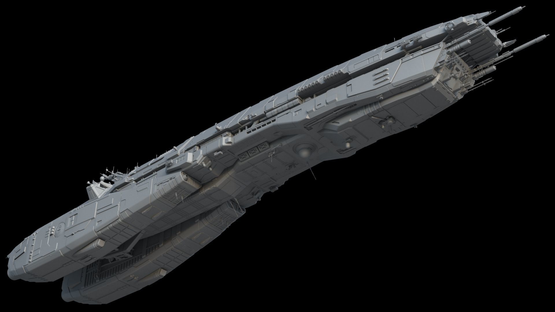 Spaceship - Command Ship 3D model | CGTrader